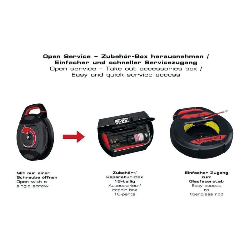 Dragfjäder GF3 30 m med digital mätare Runpotec | Byggahus.se Shop