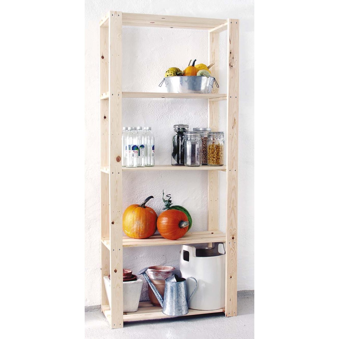 Lagerhylla i trä 170x75x28 cm Bårebo | Byggahus.se Shop