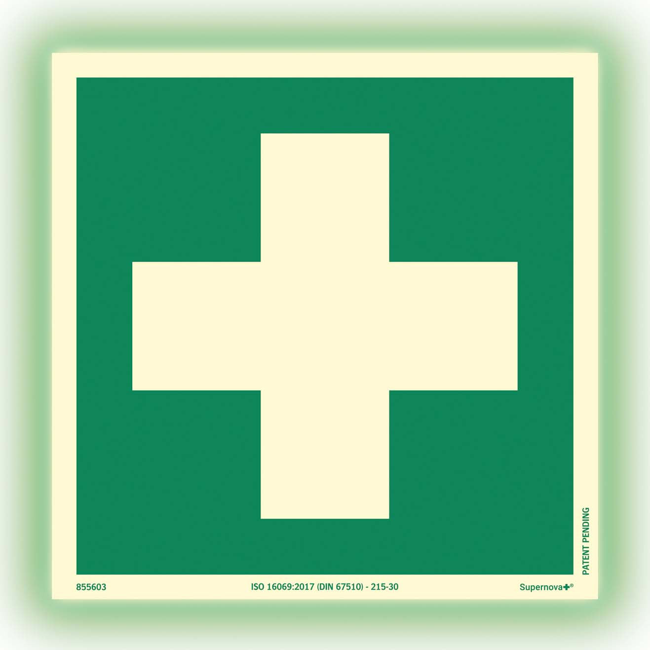 Självlysande skylt första hjälpen Systemtext | Byggahus.se Shop